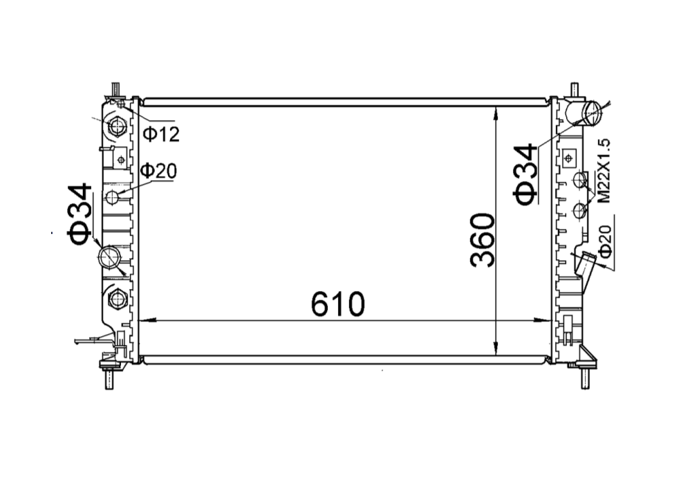 Holden Vectra JR JS 2.5L V6 Radiator / HD22030 – Gepps Cross Auto Parts